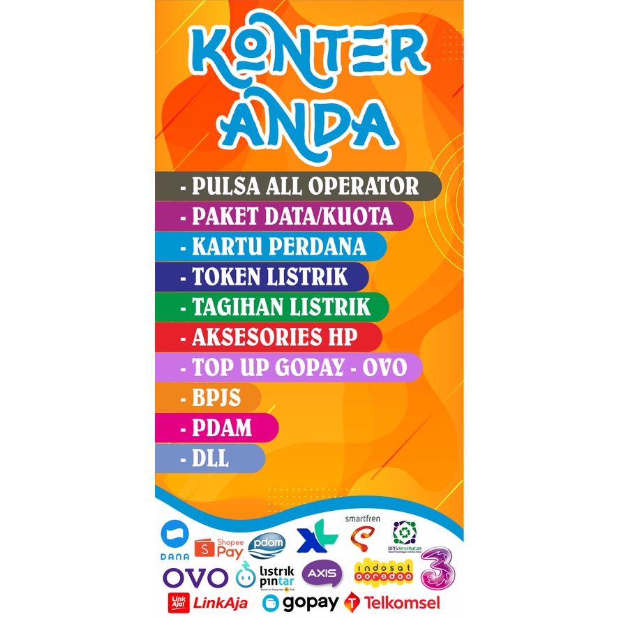Jual Spanduk Banner Konter / Banner Konter / Aksesoris Konter / Banner ...