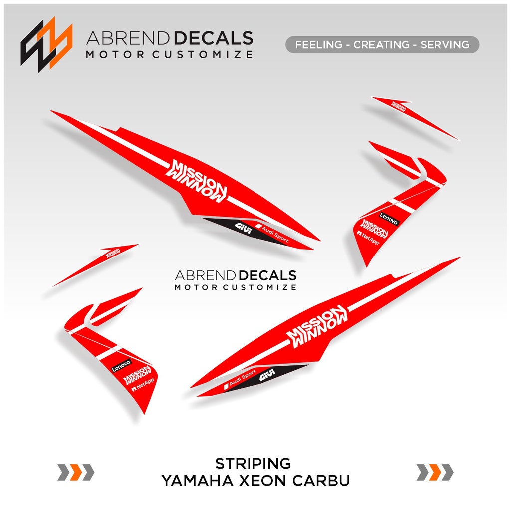 Jual STRIPING XEON KARBU LIVERY MISSION WINNOW CUSTOM / STIKER MOTOR ...