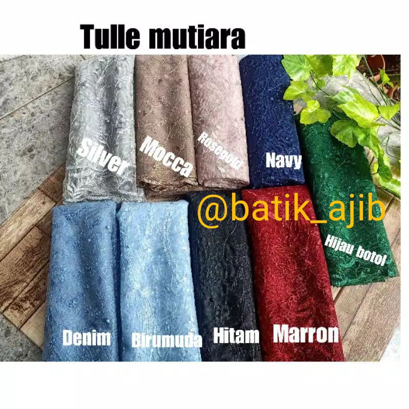 Jual Kain Brokat Tile Mutiara Furing Kebaya | Shopee Indonesia