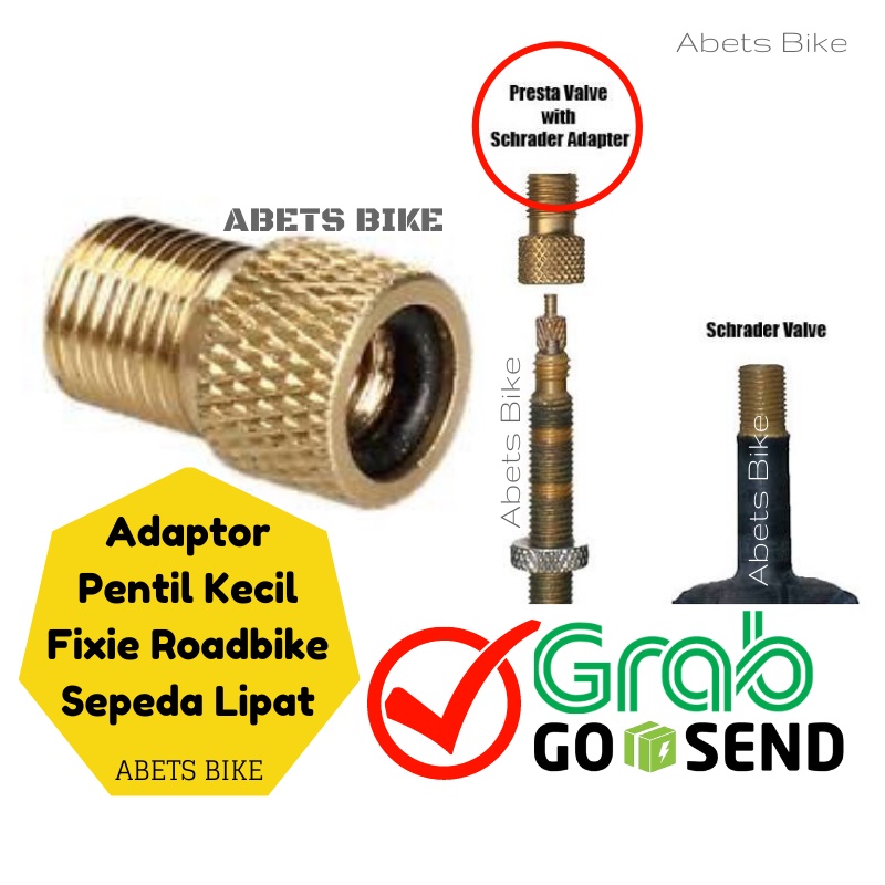 Jual Adaptor Pompa Pentil Presta Kecil Sepeda lipat Fixie roadbike ...