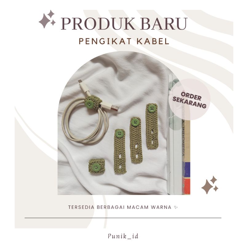Jual Pengikat Kabel Rajut (Green Tea) | Shopee Indonesia