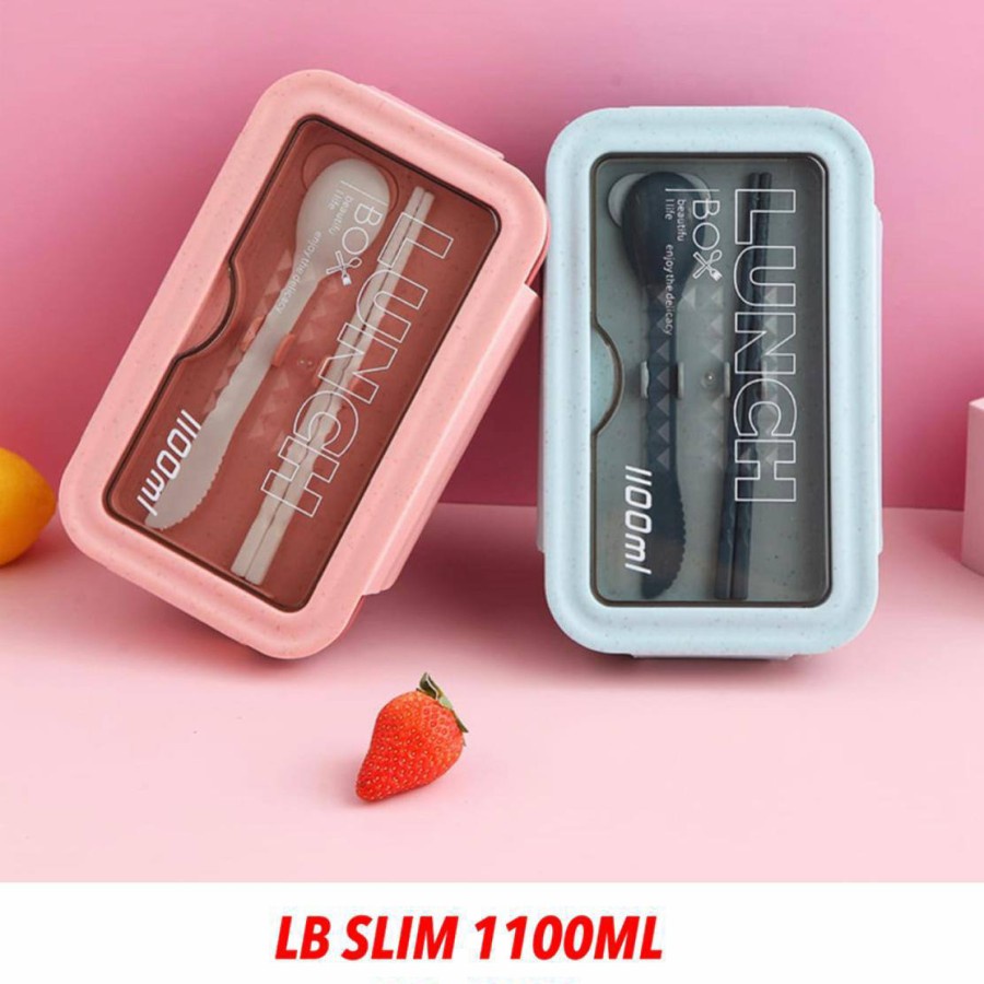 Jual Lunch Box Bento LB SLIM/ Kotak Makan / Tempat Makan 1100ML BPA / Tempat Bekal | Shopee ...
