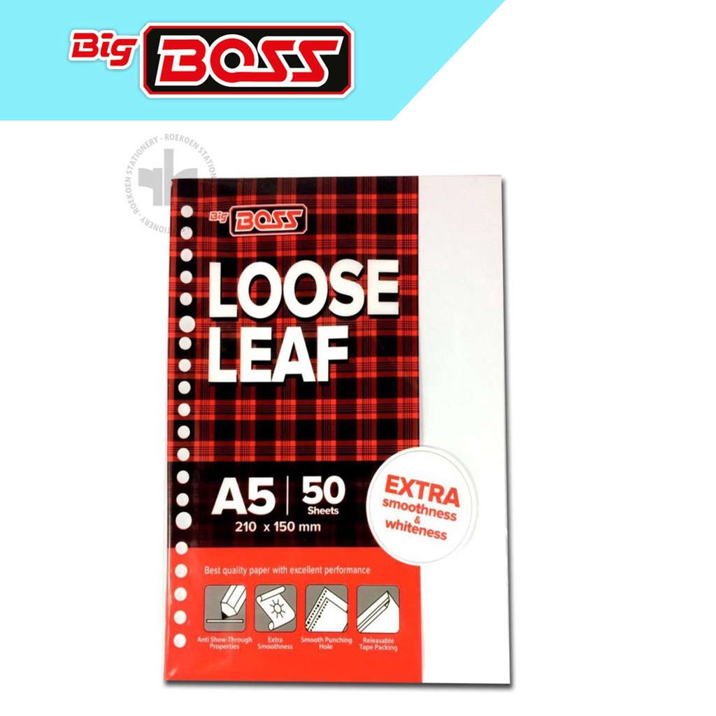 Jual Big Boss Loose Leaf A5 Polos v50 Putih | Shopee Indonesia