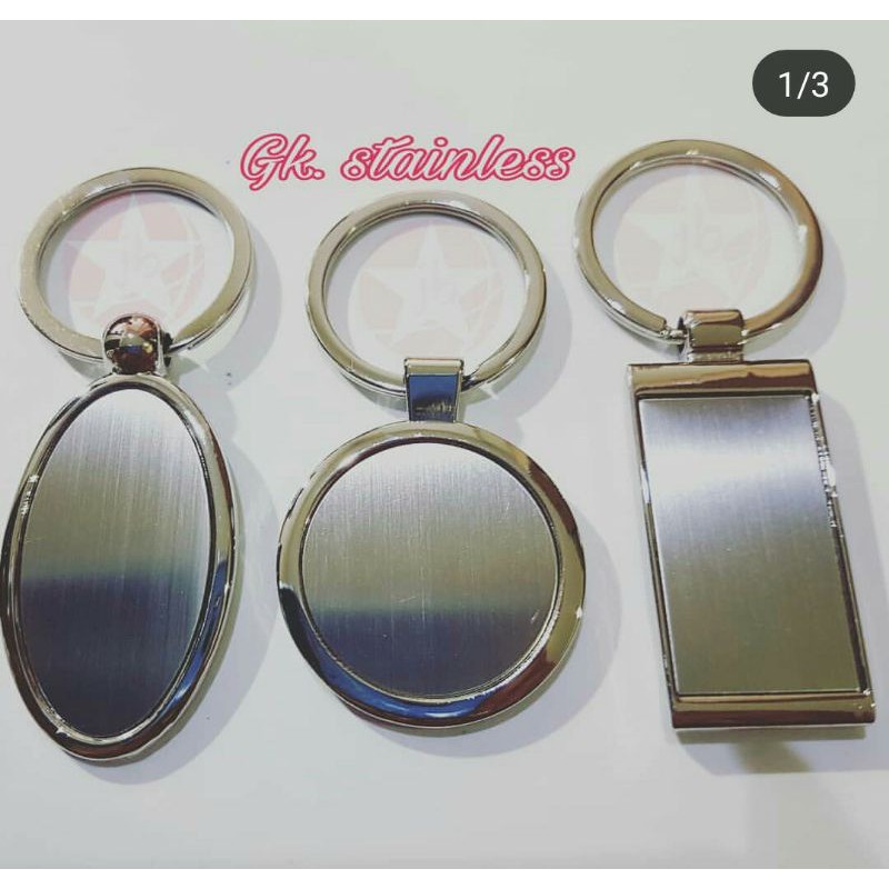 Jual Gantungan kunci keychain stainless polos promosi | Shopee Indonesia