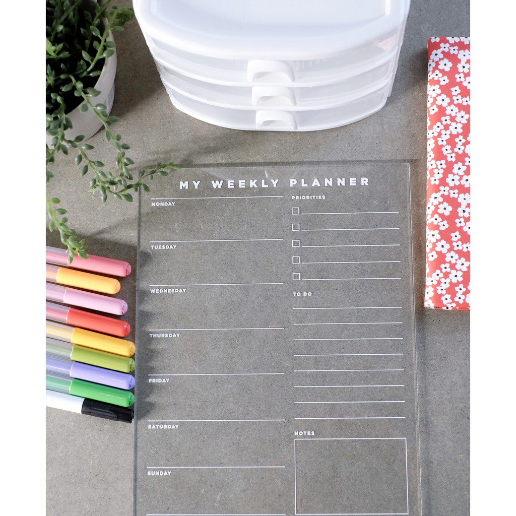 Jual Akrilik planner - My Weekly Planner | Shopee Indonesia