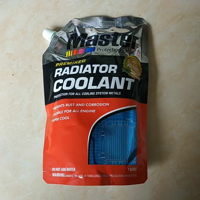 Jual AIR RADIATOR COOLANT MASTER REFIL HIJAU 1 QUARTZ (946 ml) | Shopee ...