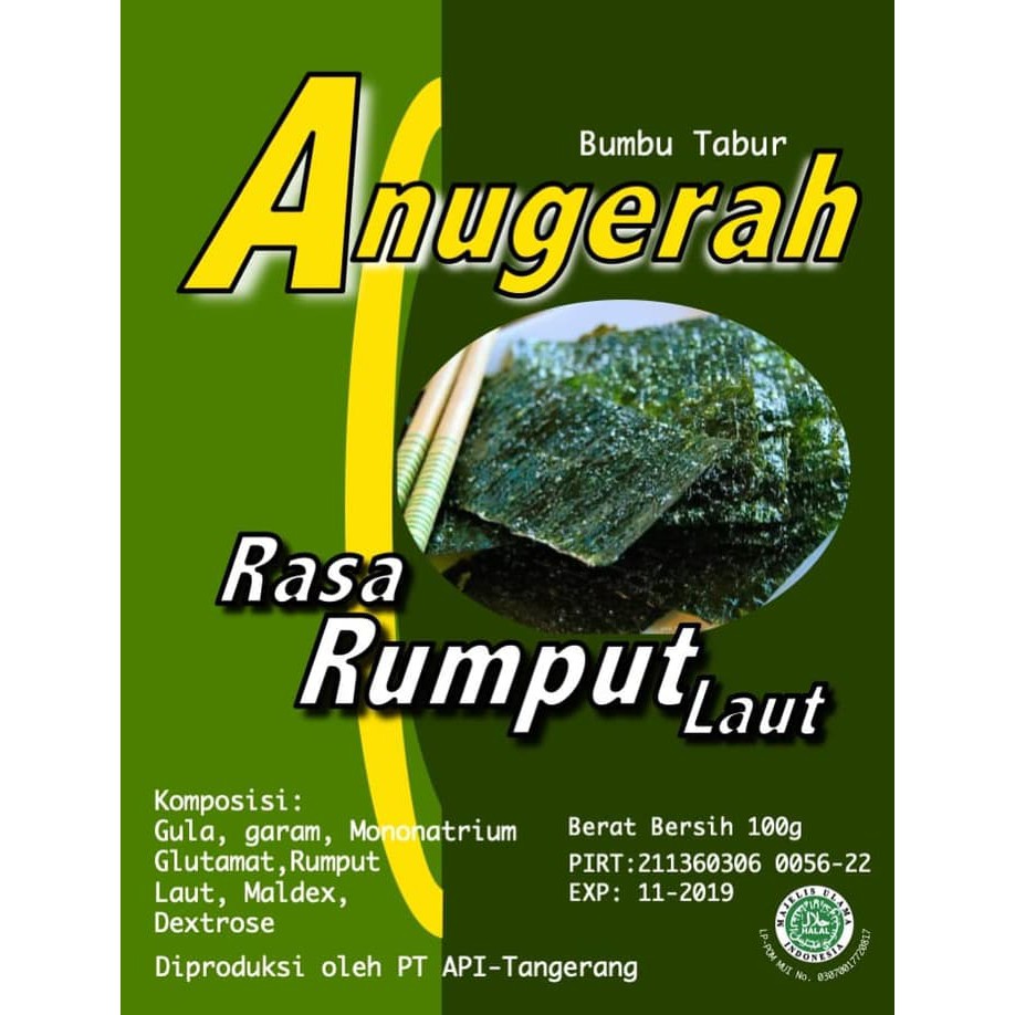 Jual Bumbu Tabur Rasa Rumput Laut 100 g | Shopee Indonesia