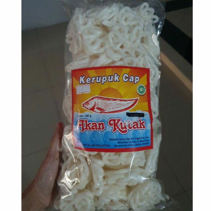 Jual Kerupuk CAP IKAN KUTAK snack makanan ringan kerupuk putih 100gr ...