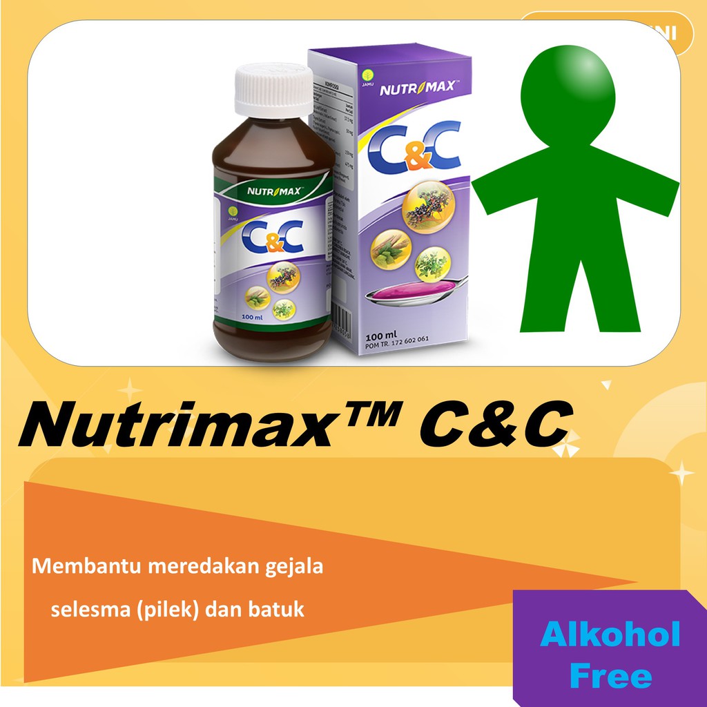 Jual Obat Batuk Pilek Demam Sakit Tenggorokan Nutrimax C&C Syrup ...
