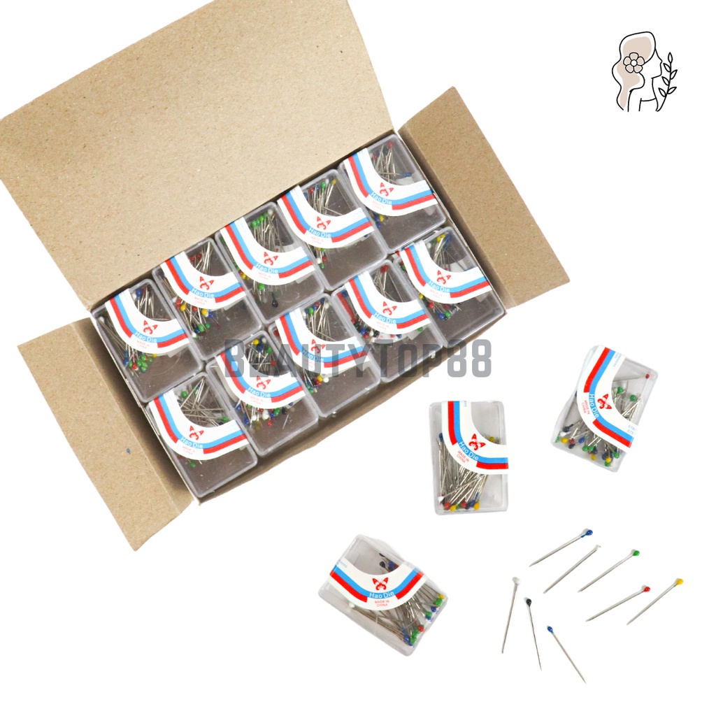 Jual Jarum Pentul Mika Kecil / Jarum Pentol Mini Stainless Hijab Jilbab ...