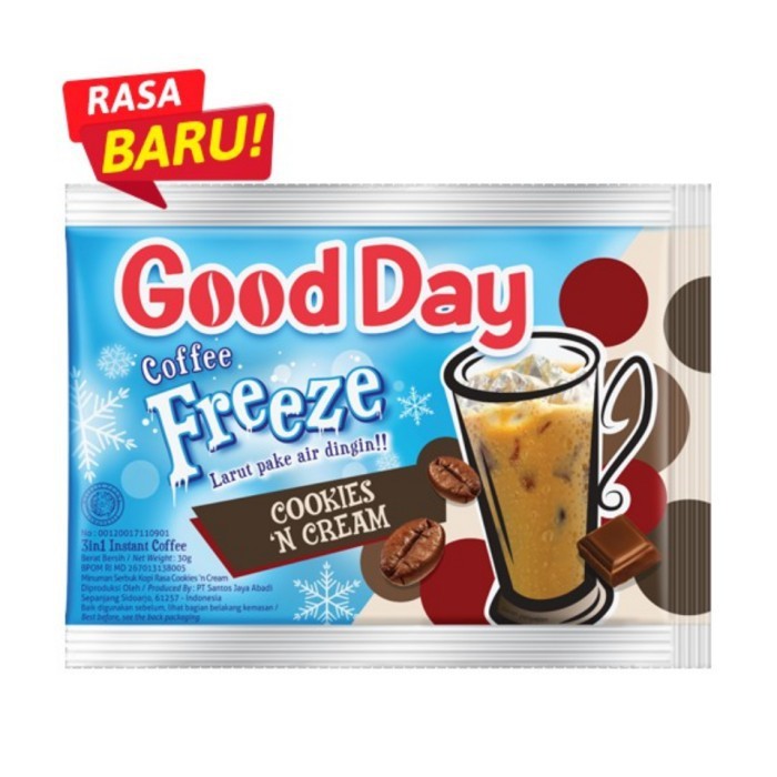 Jual Good Day Freeze Cookies & cream - minuman Kopi Bubuk Instant ...