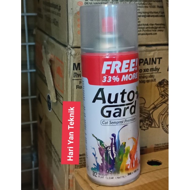 Jual Autogard Cat Semprot Premium Spray Paint 02 Flat Clear | Shopee ...
