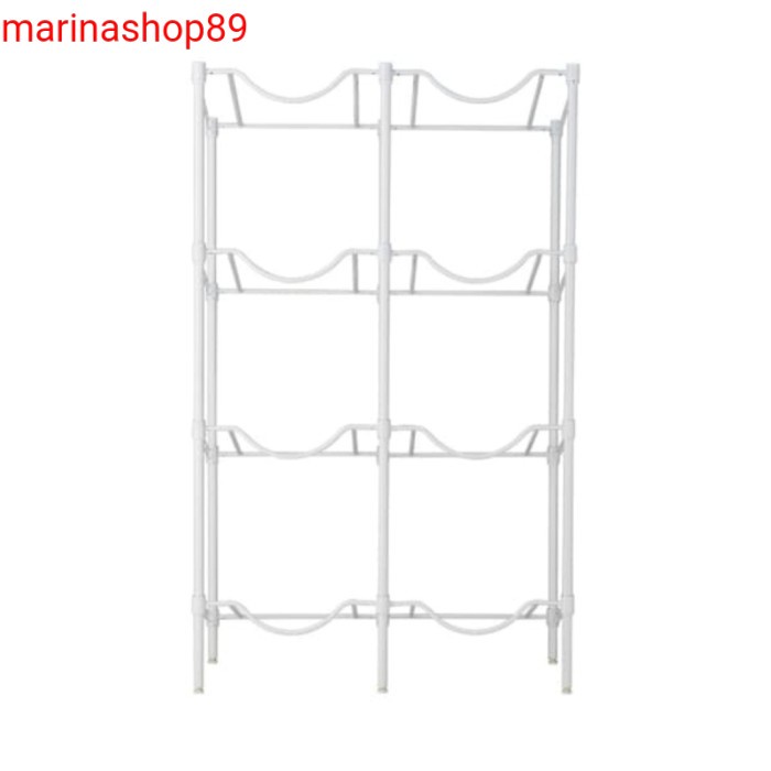 Jual krisbow rak galon 8 susun_bucket shelf 8 bottle white_rak besi ...