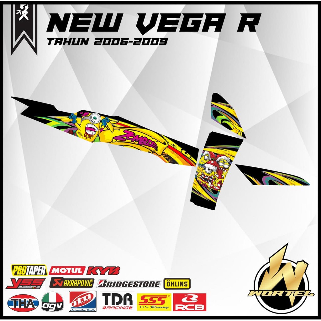 Jual Striping Vega R New-Stiker Lis Decal Motor New Vega R Minion Zombi ...