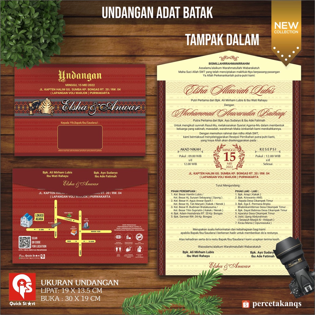 Jual Undangan Pernikahan Adat Batak Motif Mandailing | Shopee Indonesia