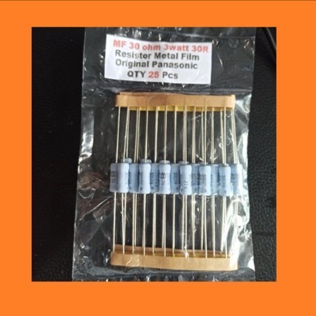 Jual QTY 25 Pcs MF 30 ohm 3watt 30R Resistor Metal Film Original ...