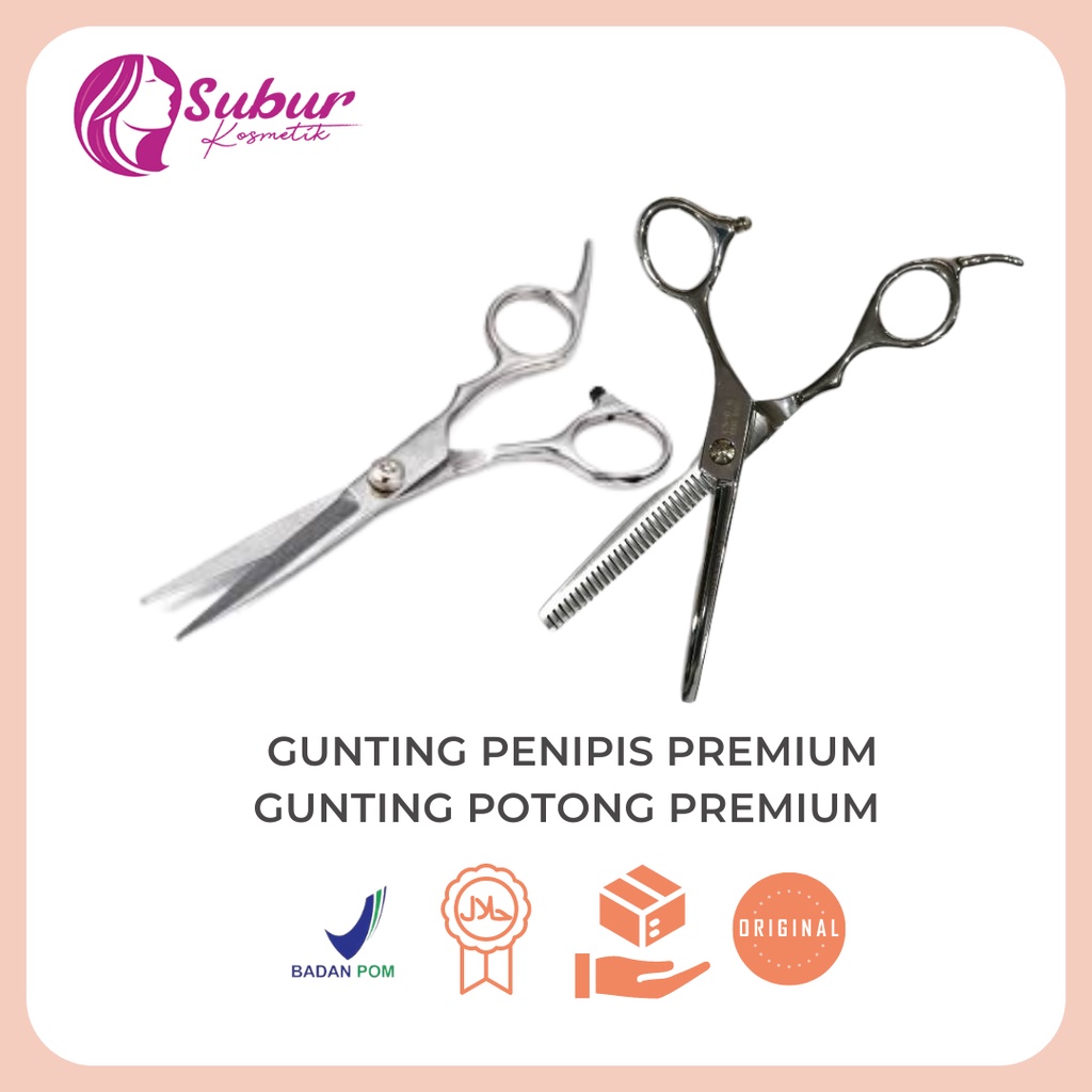 Jual Cultusia Gunting Potong 6" & Gunting Penipis 1 sisi Premium ...