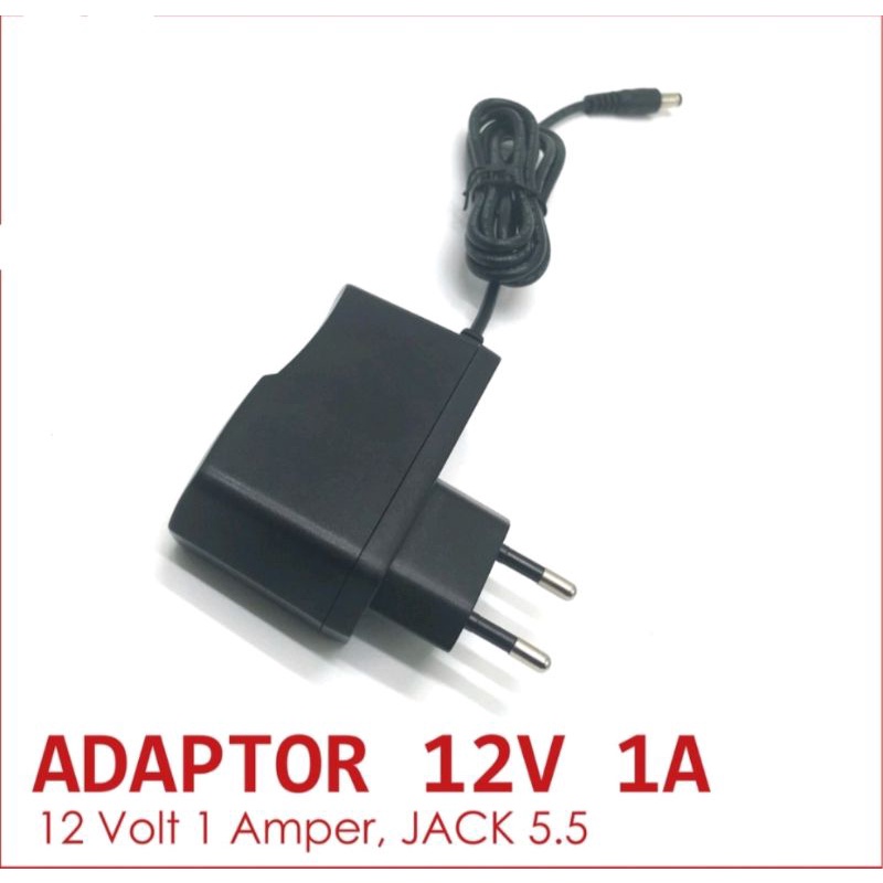 Jual Adaptor Adapter 12 volt 1 amper 12v 1a CCTV Modem Router | Shopee ...