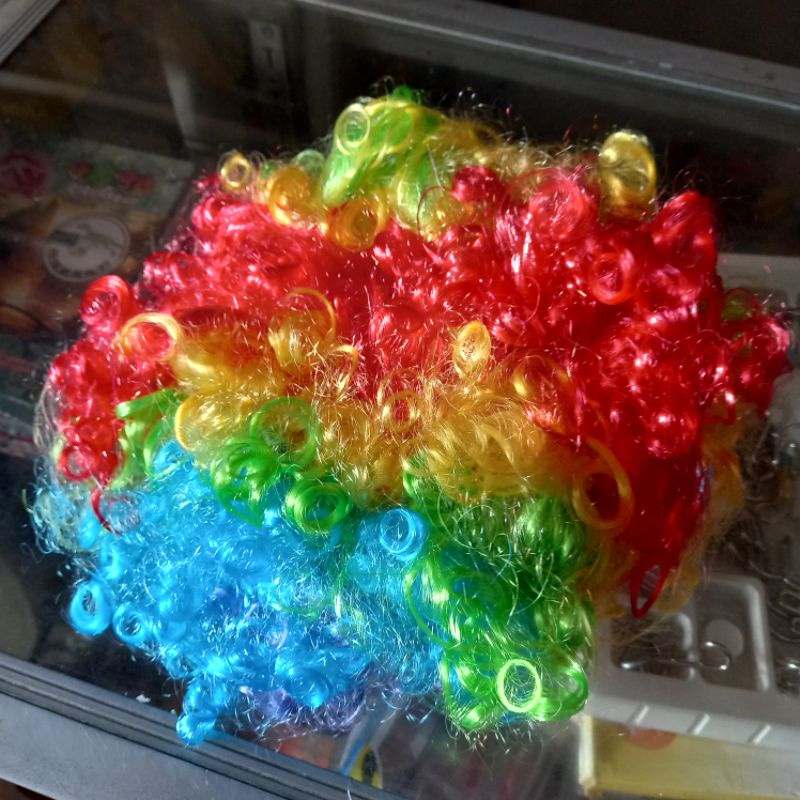 Jual WIG BADUT PELANGI RAMBUT PALSU COSPLAY LUCU PESTA DEWASA SINTETIK ...