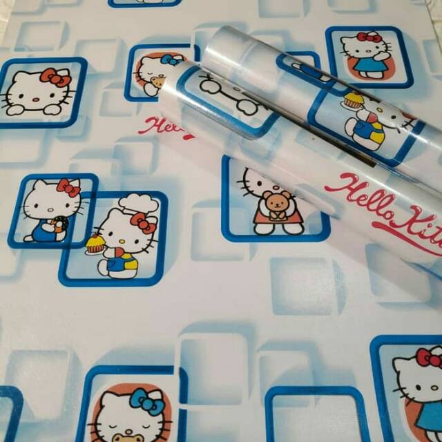Jual Wallpaper Sticker Dinding Hellokitty Kotak Biru 10m x 45cm | Shopee Indonesia