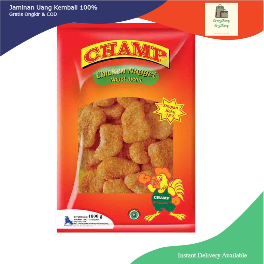 Jual Champ Paket Nugget Makanan Instan 1000 G (2 Pcs) | Shopee Indonesia