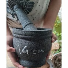 Jual LUMPANG DAN PENUMBUK BATU ALAM MERAPI 14CM SUPER HALUS TERMURAH ...