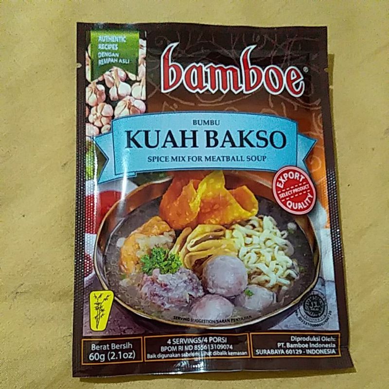 Jual Bumbu Bambu Bamboe KUAH BAKSO. exp jan 2026 | Shopee Indonesia