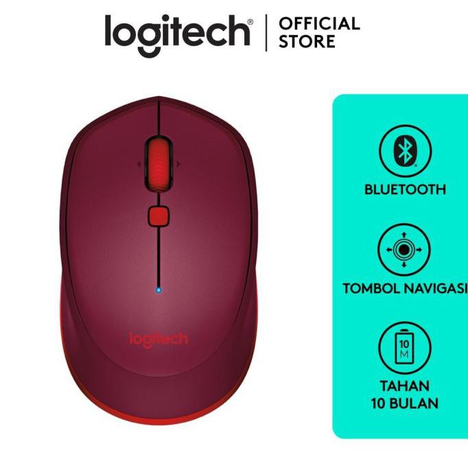 Jual Logitech M337 Bluetooth Mouse - Red Gheaaa.Kmart | Shopee Indonesia