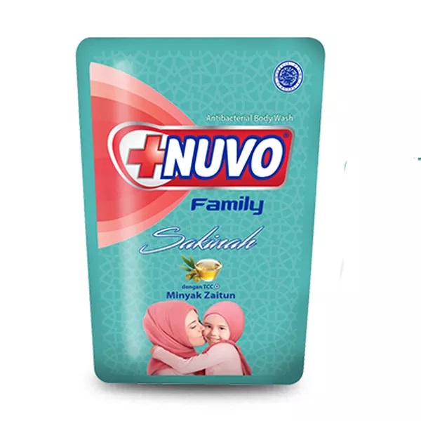 Jual NUVO FAMILY LIQUID ANTI BACTERIAL SABUN MANDI CAIR 60 ml BODY WASH POUCH PINK GOLD HIJAU ...