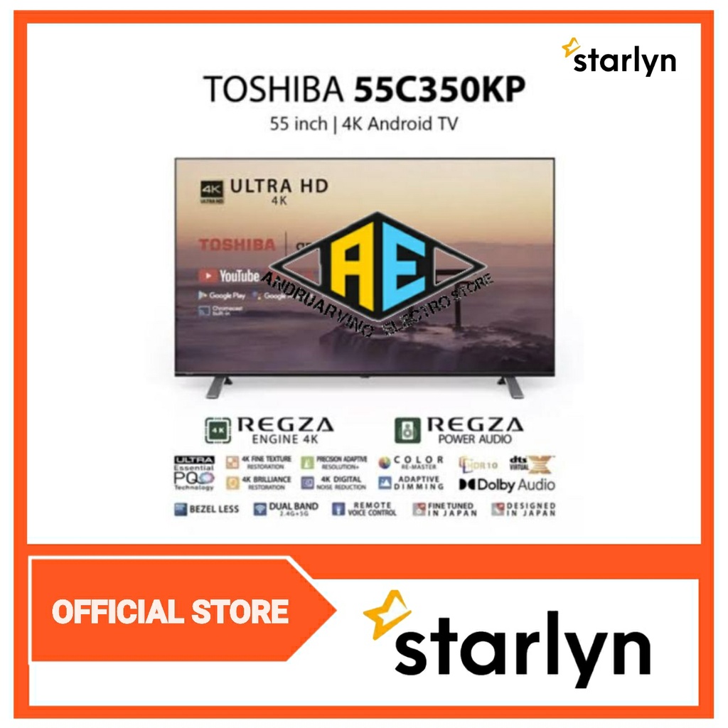Jual TOSHIBA 43C350KP 4K UHD HDR Smart Android TV 43 Inch 43C350 ...