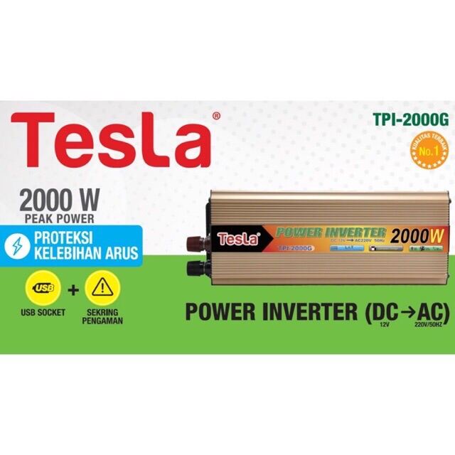 Jual Power Inverter Tesla DC to AC 2000W TPI-2000G | Shopee Indonesia