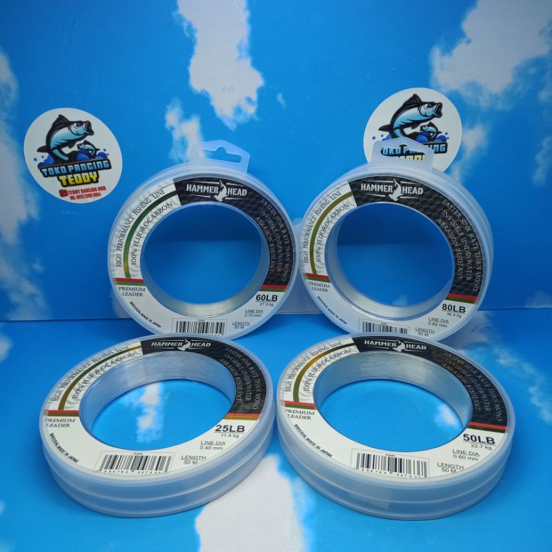 Jual Senar FC Hammerhead Premium Leader 100% Flourcarbon | Shopee Indonesia
