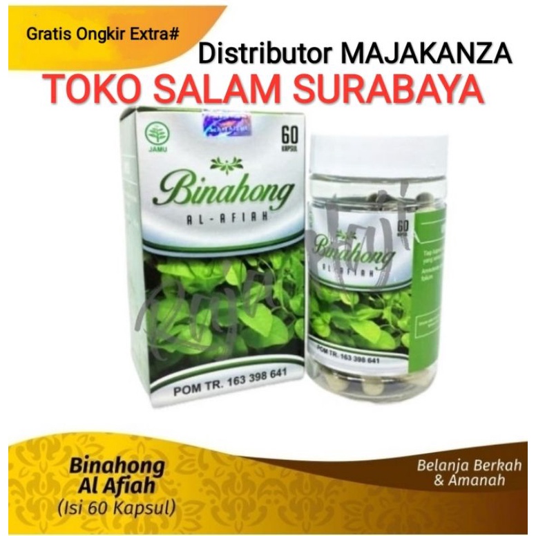 Jual ORIGINAL PRODUK Kapsul Ekstrak Daun Binahong Al Afiah isi 60 ( Sudah terdaftar BPOM ...