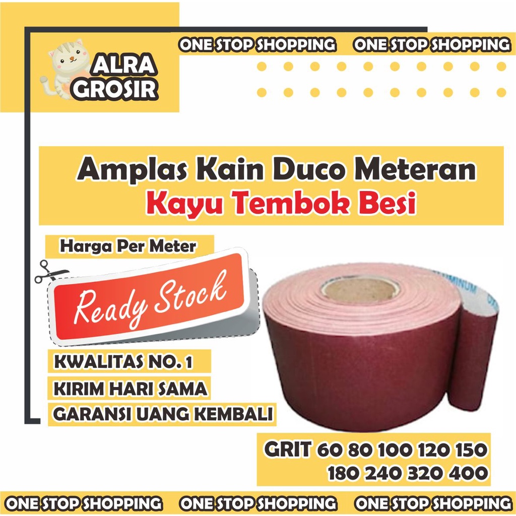 Jual Amplas Roll Kain Meteran Grit 60 80 100 120 150 180 240 320 400 ...