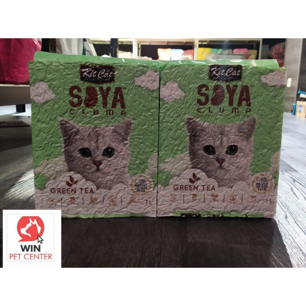 Jual Pasir Kucing Kit Cat/ Kitcat/ Kit kat Green Tea Soya Clump Cat 7 ...