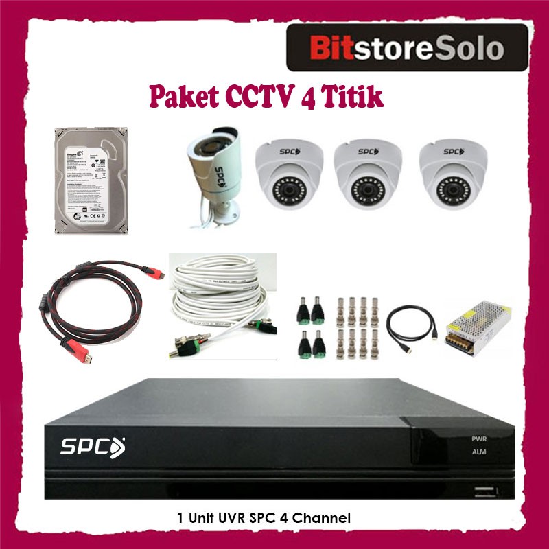 Jual Paket CCTV SPC 4 Channel 1080P - Pesanan | Shopee Indonesia