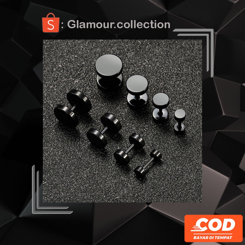 Jual [COD] Anting Telinga Tindik Pria Model Roda/Barbel Model Punk ...