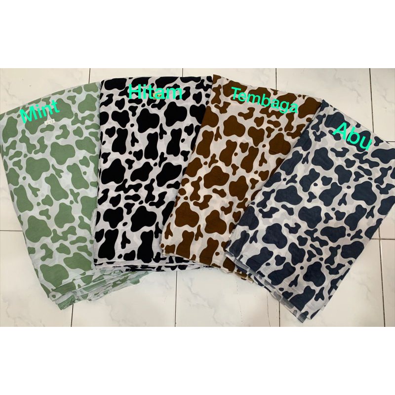 Jual BAHAN KAIN RAYON PERMETER MOTIF SAPI (1meter) | Shopee Indonesia