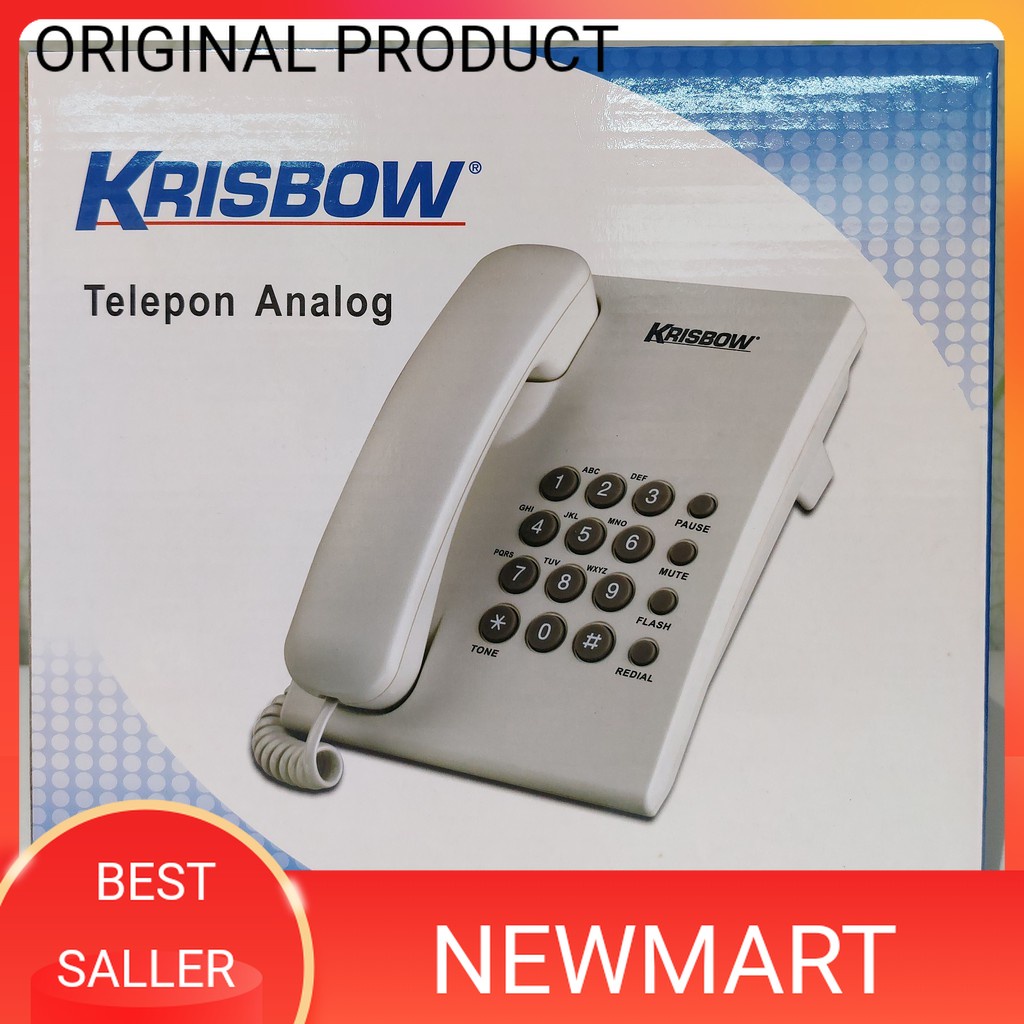 Jual TELEPON RUMAH KRISBOW / TELEPON ANALOG / TELEPON BASIC | Shopee ...