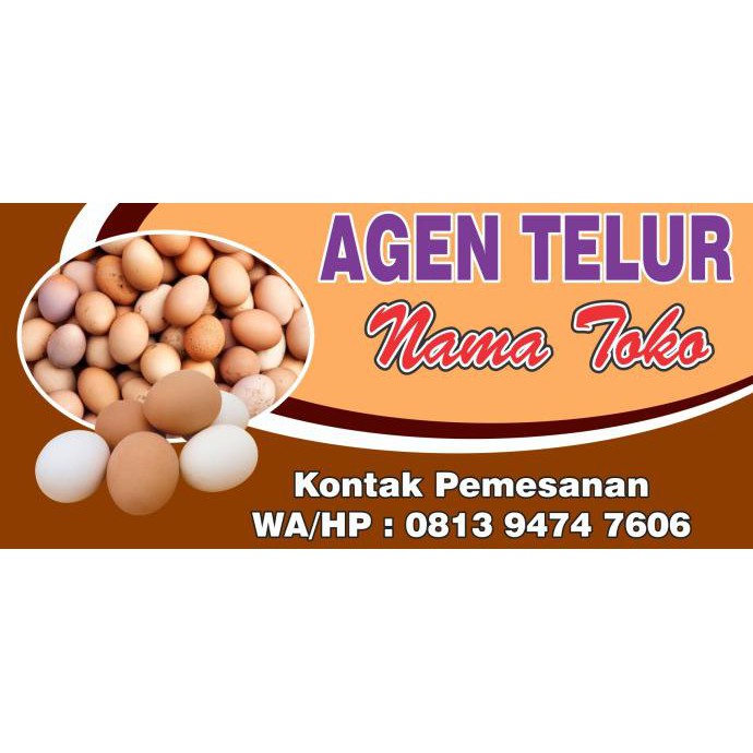 Jual BISA COD SPANDUK / BANNER AGEN TELUR - 150 X 70 | Shopee Indonesia