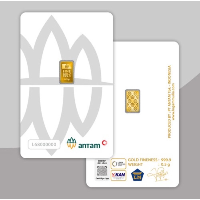 Jual Logam Mulia (ANTAM) CertiCard RED MARK (2022) 0,5gr - 2gr | Shopee ...