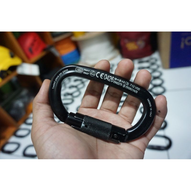 Jual Carabiner Kong Italy autolock oval screw alumunium alloy flying ...