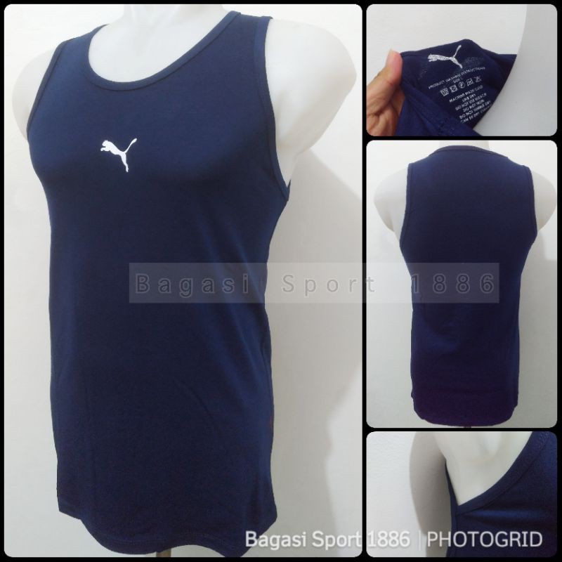 Jual Jual Baju Dalam Kaos Singlet Puma Pria Lekbong Model Navy Biru Tua ...