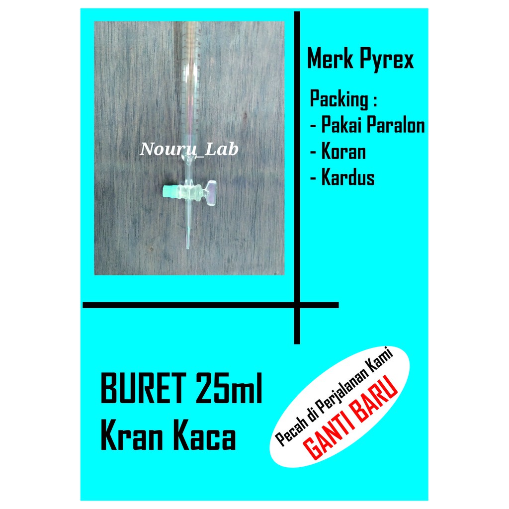 Jual Buret 25ml kran Kaca Merk Pyrex | Shopee Indonesia