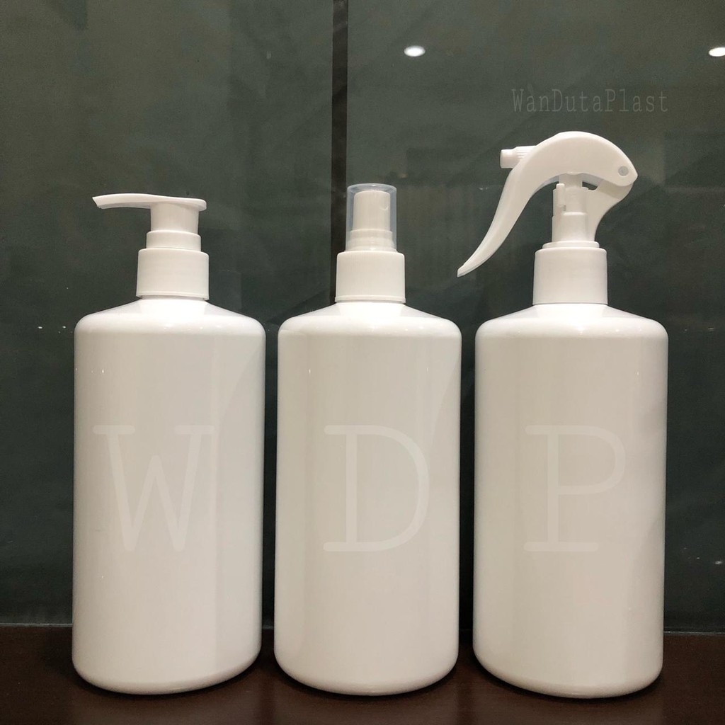 Jual Botol Pump / Spray 500ml Putih Susu Neck 24 Tipis | Shopee Indonesia