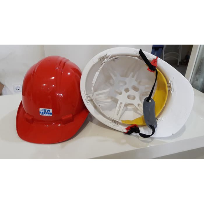 Jual JSW helm proyek lokal safety helmet merah hijau kuning putih oren ...