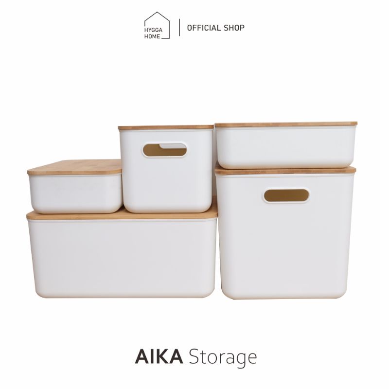 Jual Hygga Home Aika Storage HANDLE with Bamboo Cover/ Tempat ...