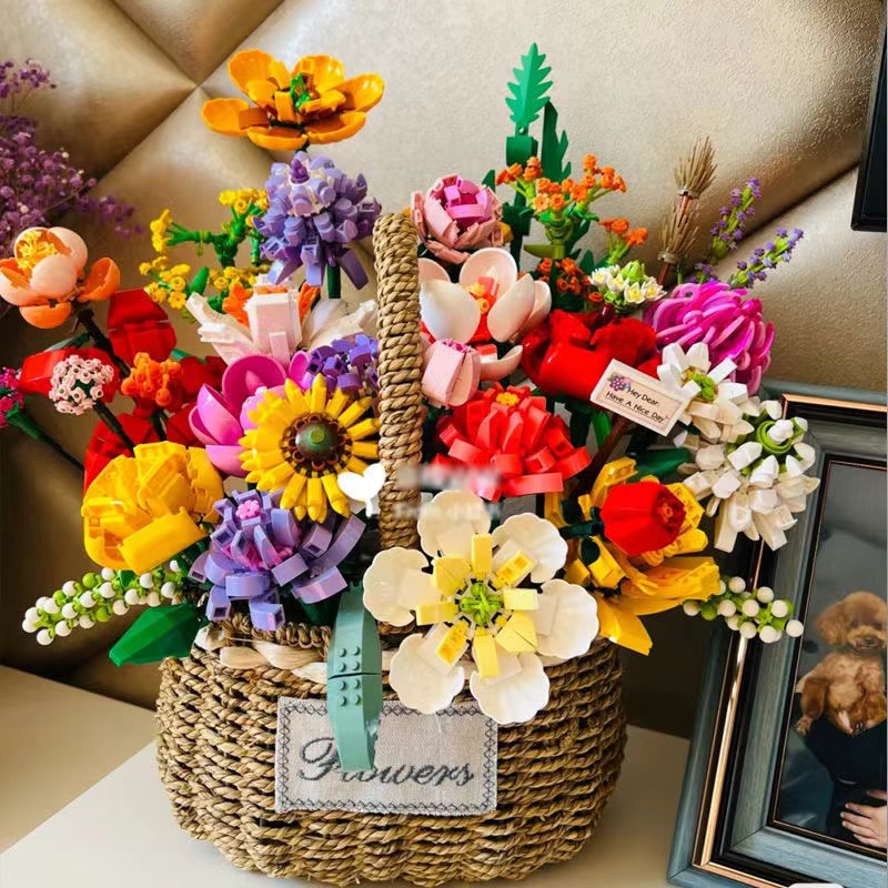 Jual BLOCK SERIES Flowers Plant Series Building Block Diamond Block ...