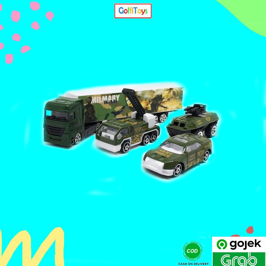Jual Diecast Truck Militer Army Diecast Mobil Tentara Container ...
