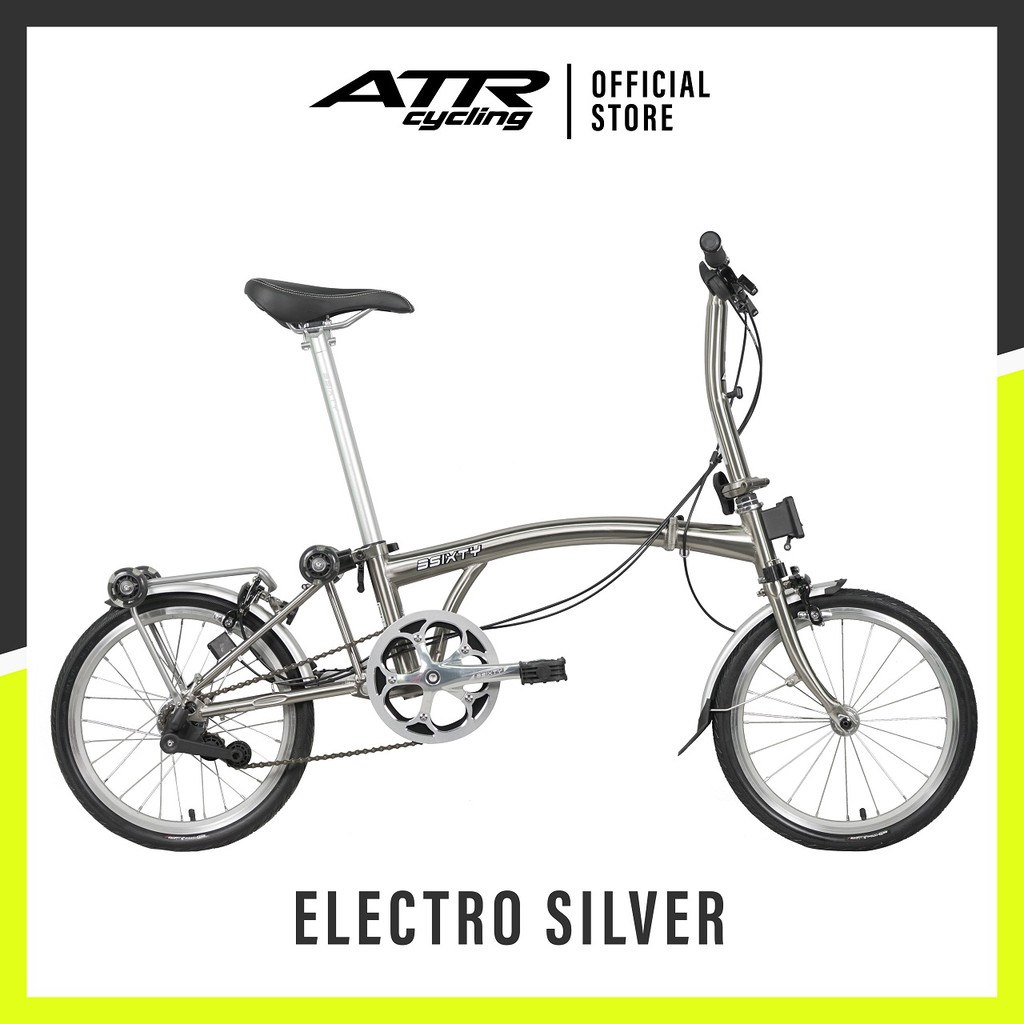 Jual Sepeda Lipat Folding bike 3Sixty M3 S-BAR (20) Electro Silver | Shopee Indonesia